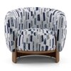 Eclipse Lounge Chair in Pixel Blue Fabric