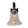 Devansh Solid Wood Electric Wall Light in Brown Colour with Transparent ...