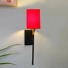 Devansh Metal Electric Wall Light in Black Colour with Red Shade Count ...