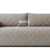 Cozychic Wood 3 Seater With Upholstery Non Storage Sofas In Grey Colour