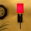 Devansh Metal Electric Wall Light in Black Colour with Red Shade Count ...