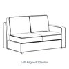 Apollo Sectional Compact Fabric Sofa (Colour : Ochre , Seating Capacity ...
