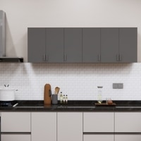 6 Doors Modular Wall Mounted Kitchen Cabinet With Adjustable Shelf In ...