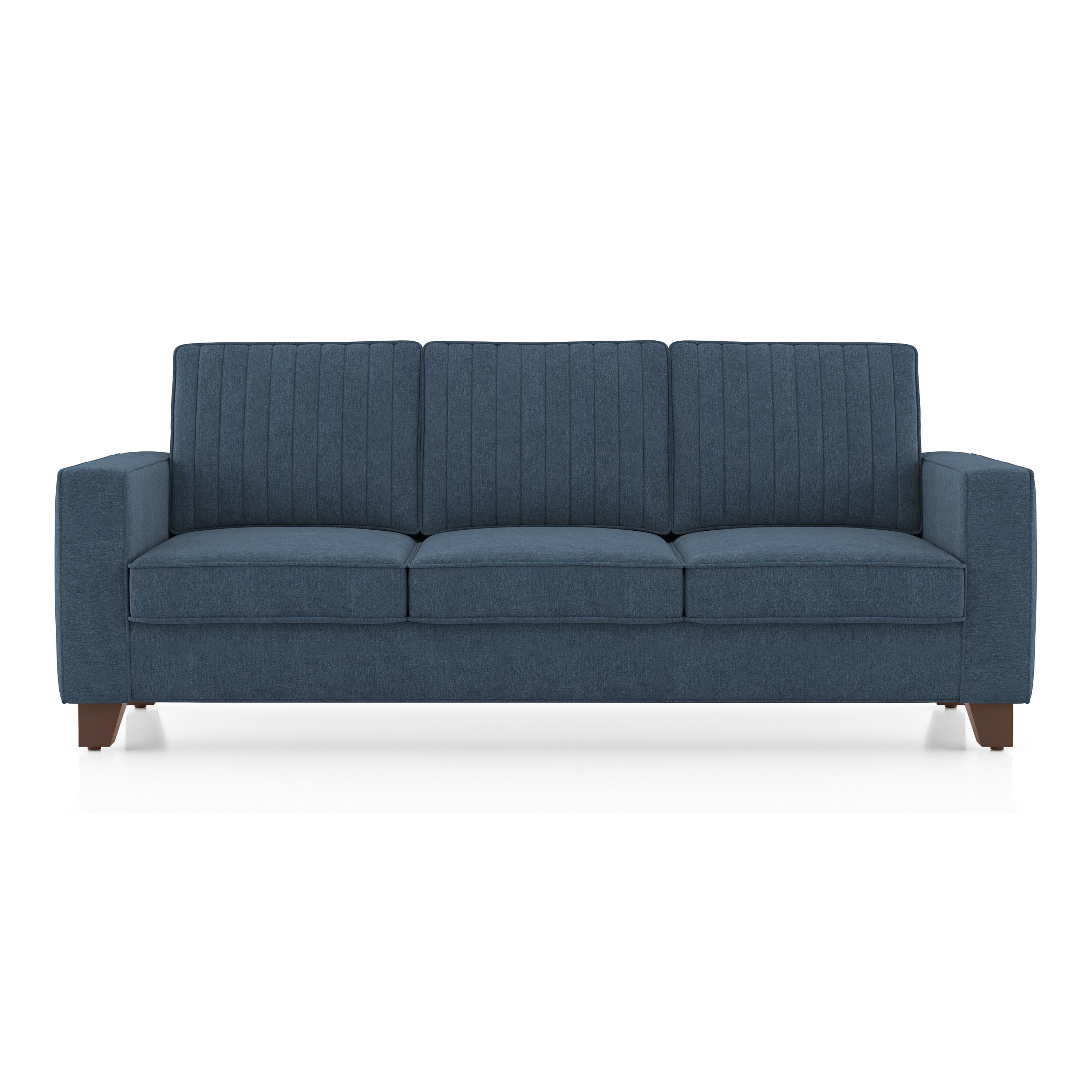 Apollo Neo 3 Seater Fabric Sofa in Lapis Blue Colour (Back Height ...