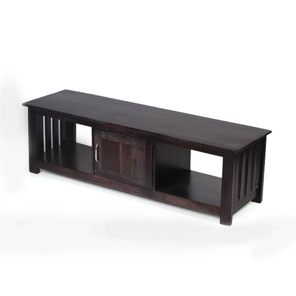 Lisbon Solid Wood Ottoman Pouffee in Brown Sparkle Velvet