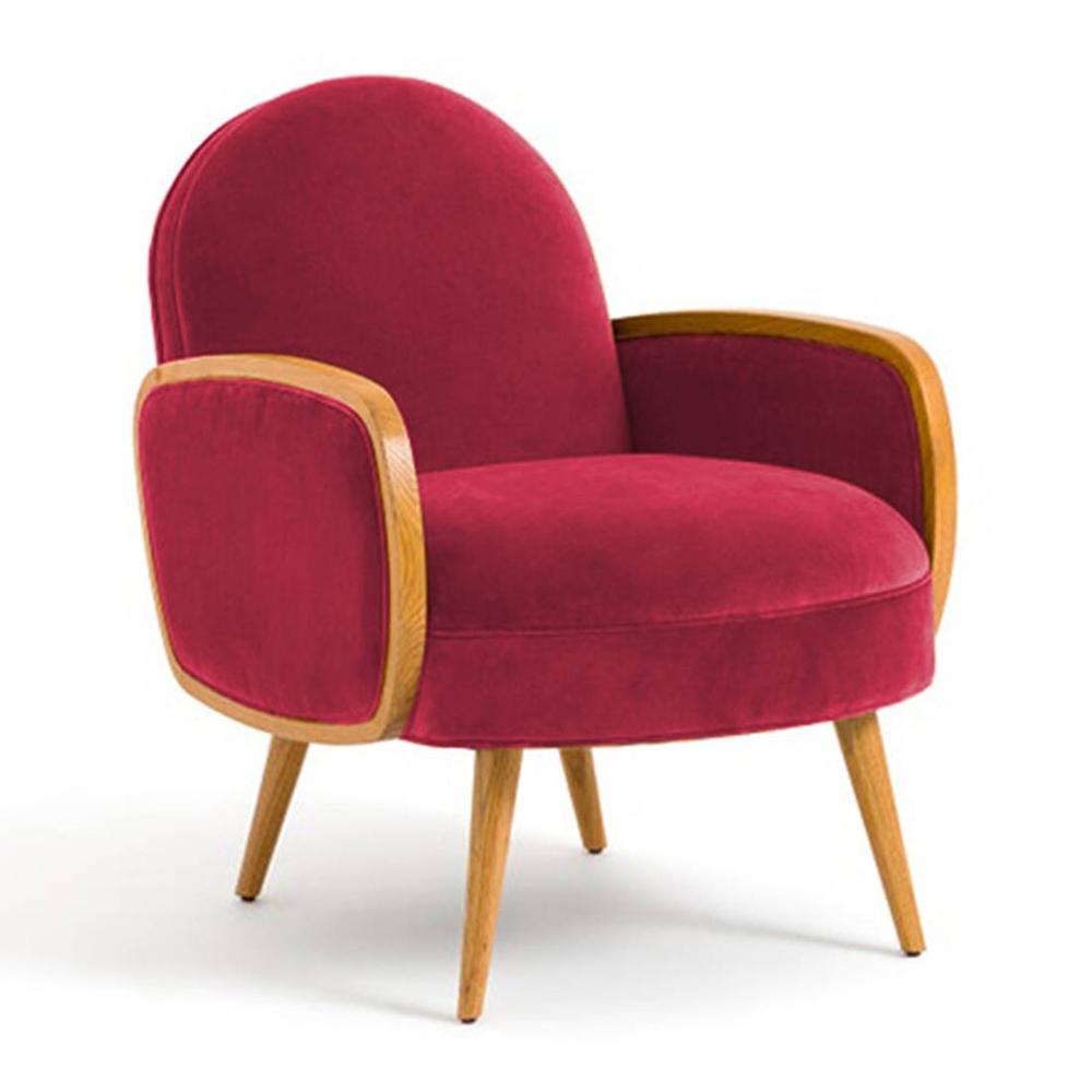 Derel Accent Chair in Maroon Colour
