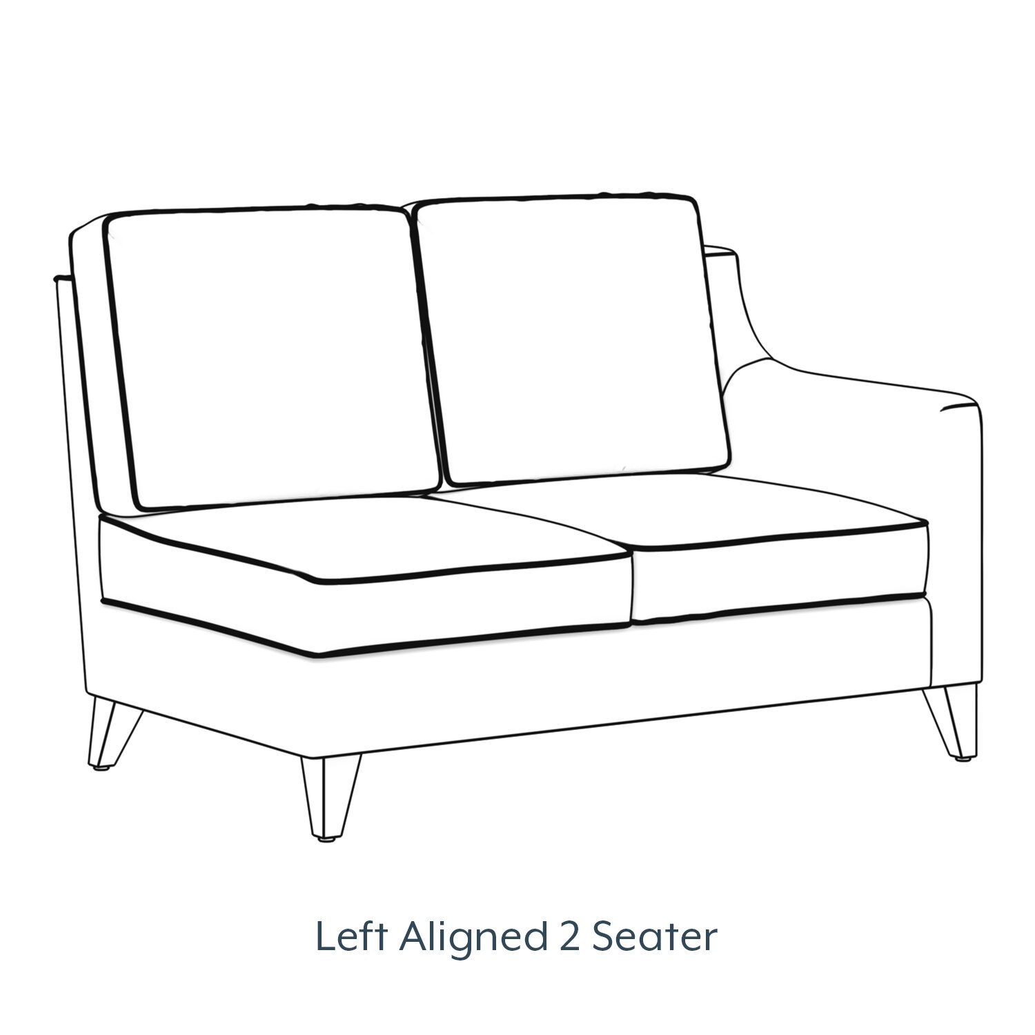 Abbey Sofa (Colour : Monochrome Paisley, Cushion : Hard, Seating ...