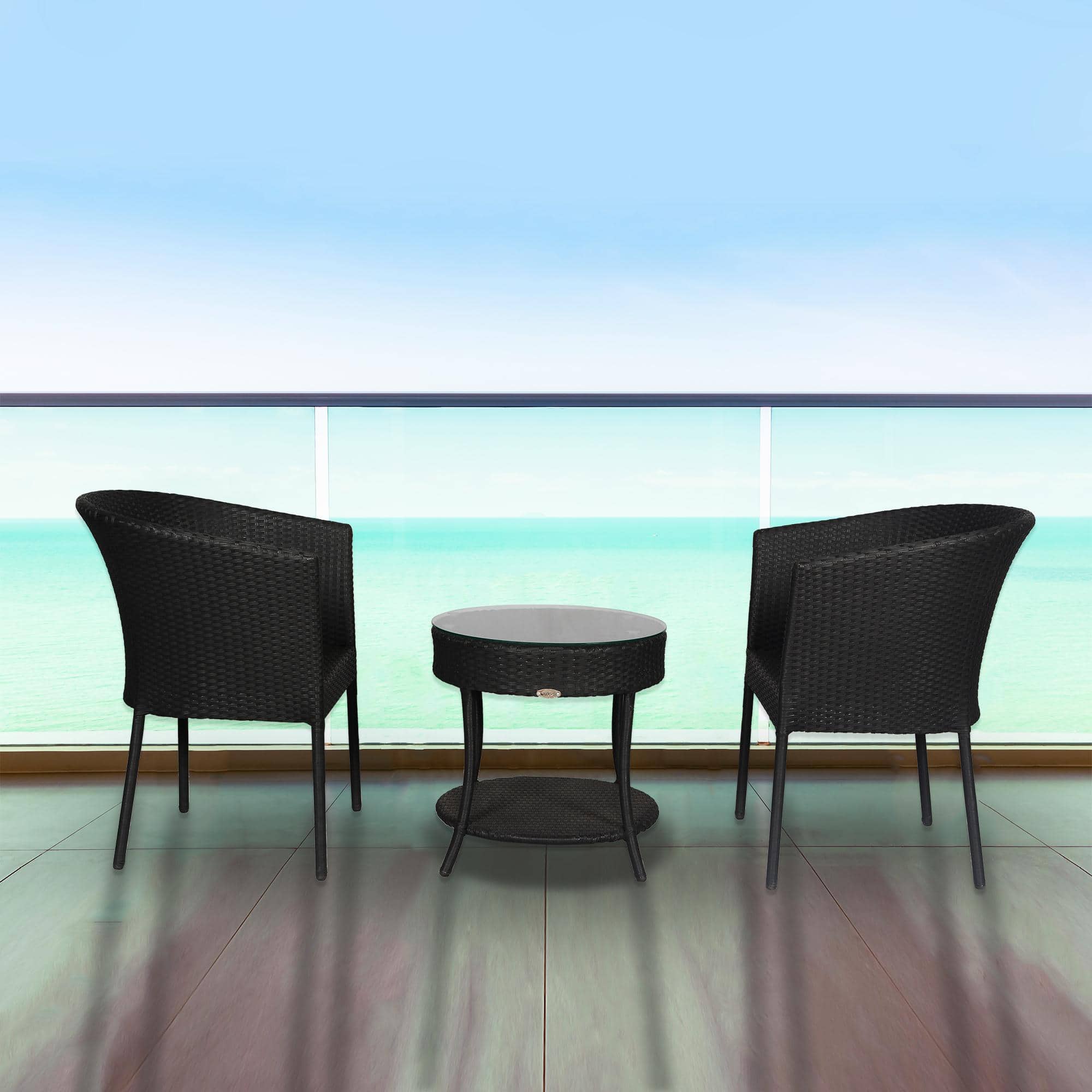 Lismore Wicker Chair In Black Finish