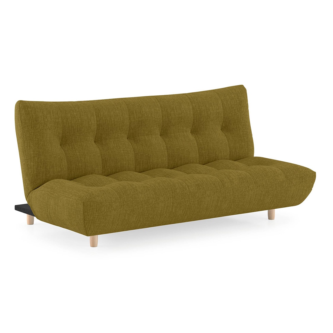 Palermo 3 Seater Click Clack Sofa cum Bed In Olive Green Colour