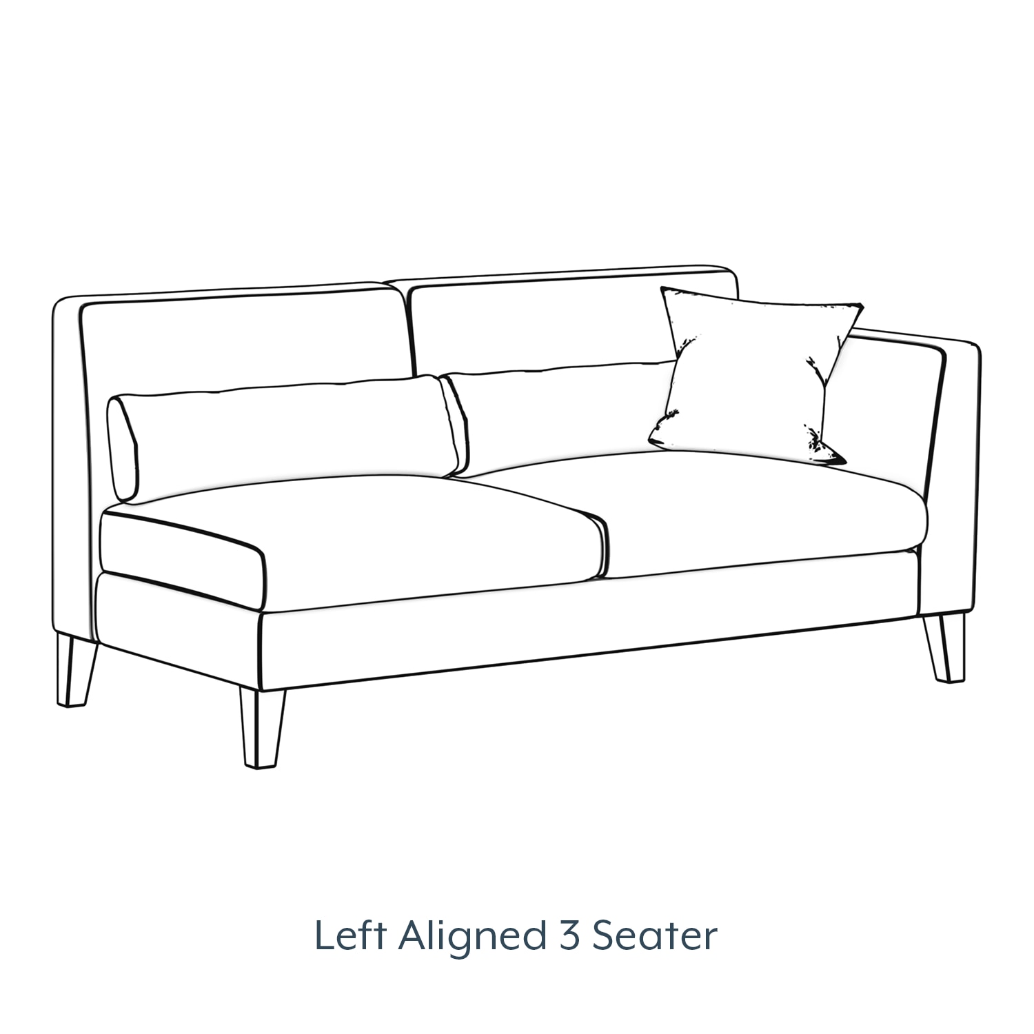 Lewis Sofa (Colour : Ochre, Cushion : Hard, Seating Capacity : Left ...