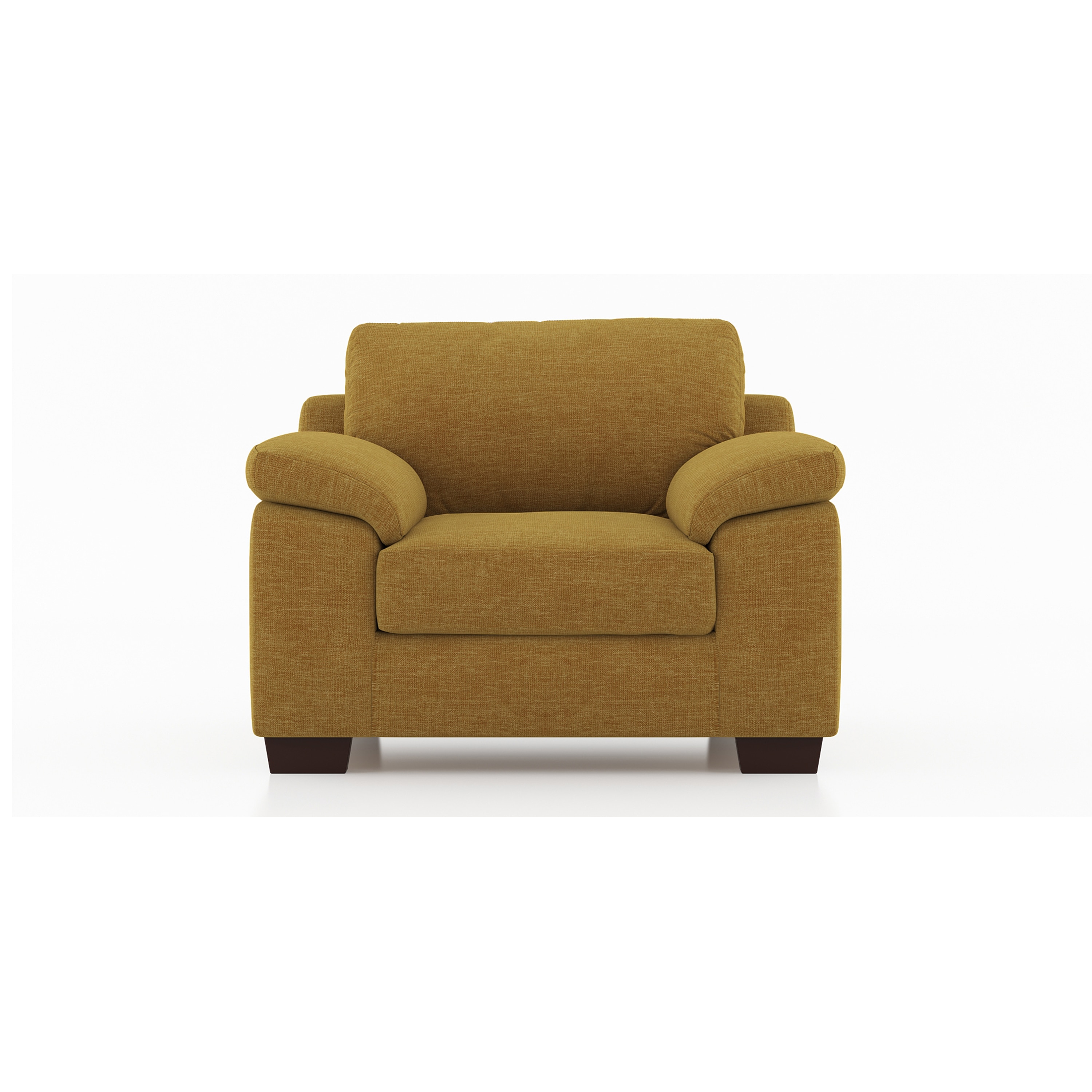 Esquel Essential 1 Seater Fabric Sofa In Ochre