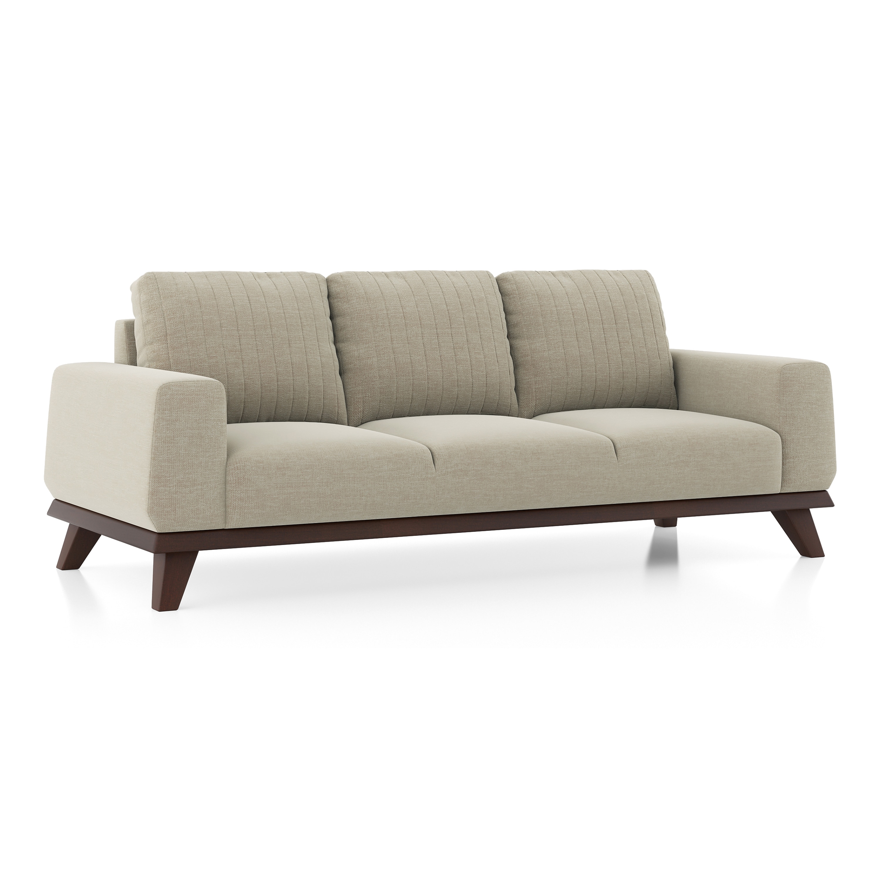 Granada Essential 3 Seater Fabric Sofa In Oyster Beige
