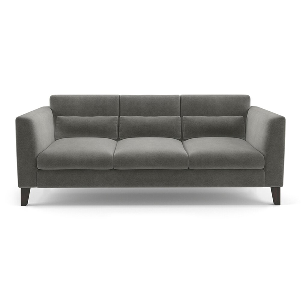 Lewis Sofa (Colour : Ash Grey Velvet, Cushion : Hard, Seater : 3+2)