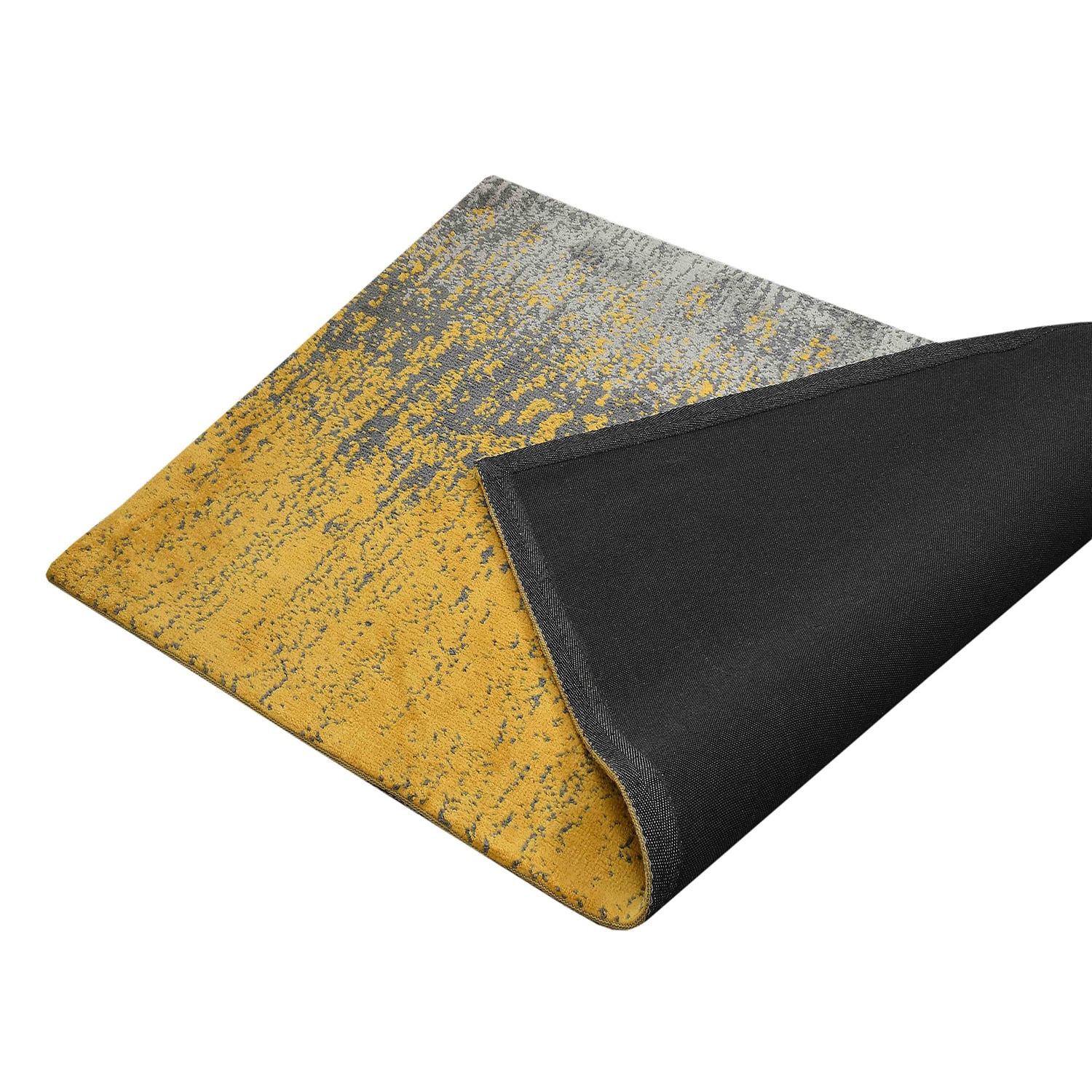 Multicolor Abstract Machine Made Polyester 5 X 7 Feet Carpet