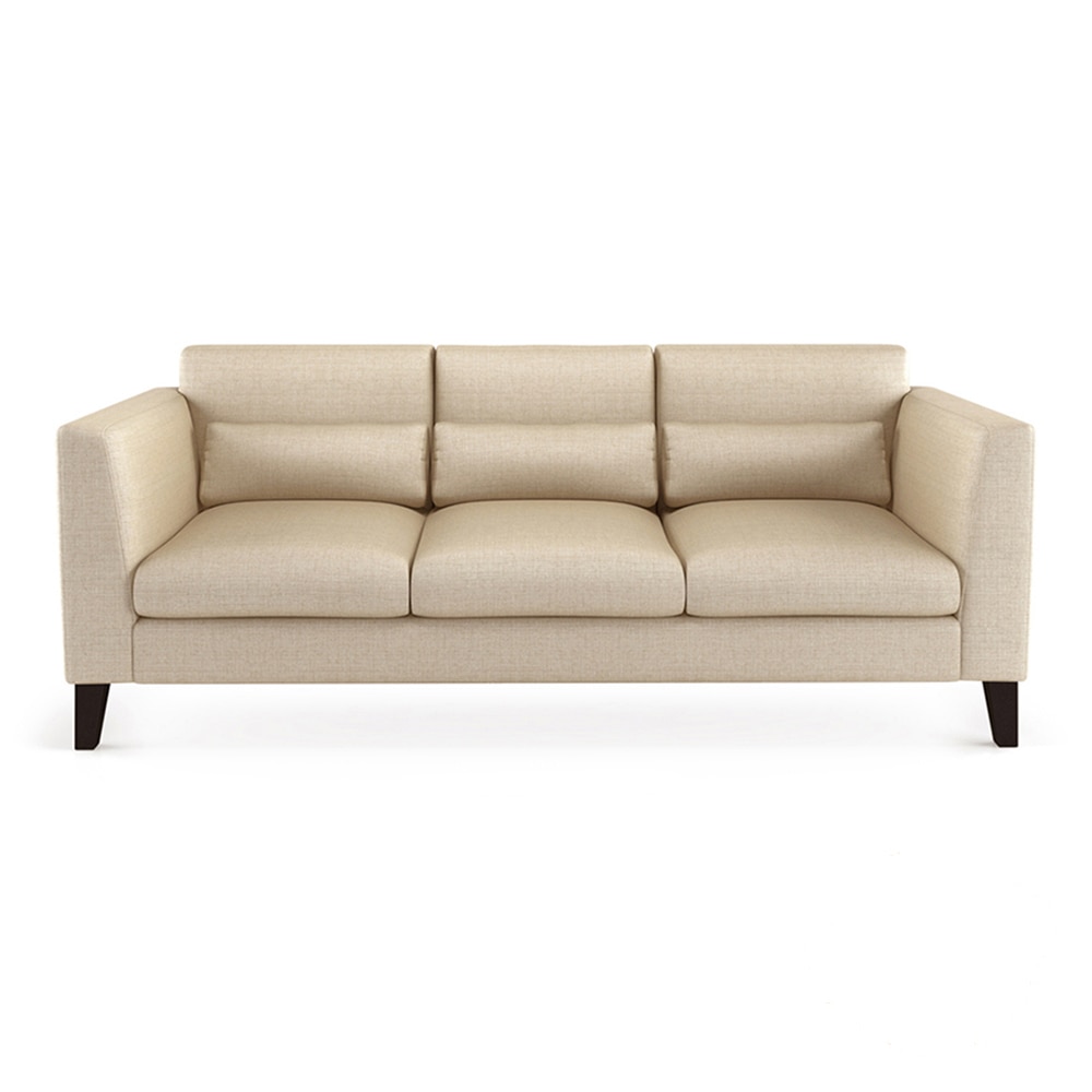 Lewis 3 Seater Fabric Sofa in Pearl Colour