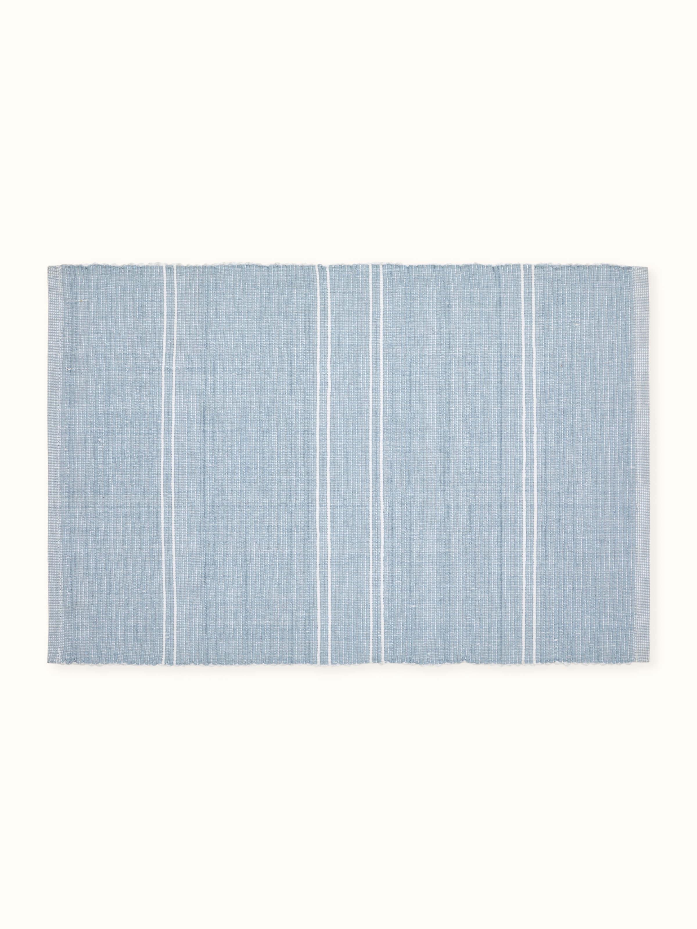 light blue table mats