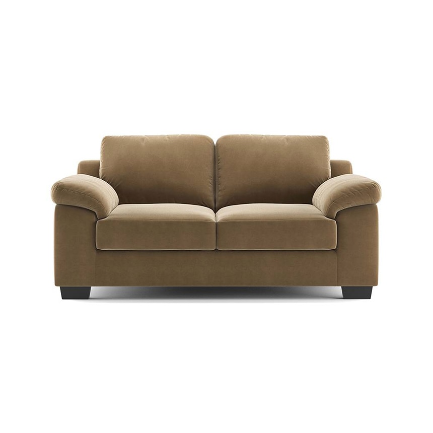 Esquel Luxe 2 Seater Fabric Sofa in Fawn Velvet Colour