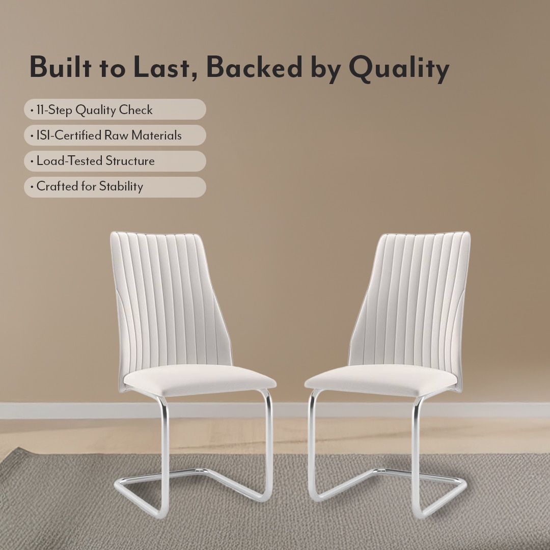 Ingrid Leatherette Dining Chair set of 2 in Finish