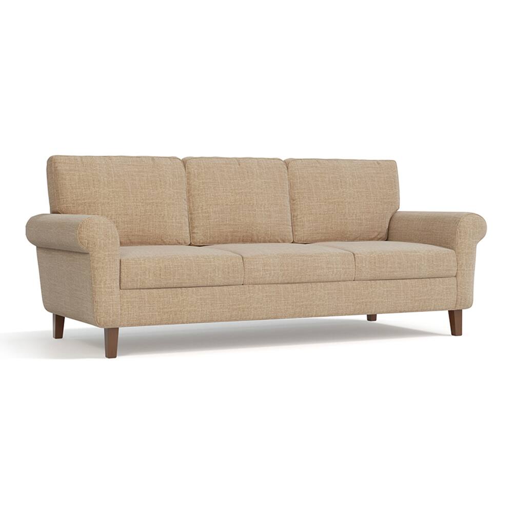 Oxford 3 Seater Fabric Sofa in Sandshell Beige Colour